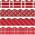 Amazon.com: BeYumi 80Pcs Valentine's Day Checkered Red Plaid Bulletin ...