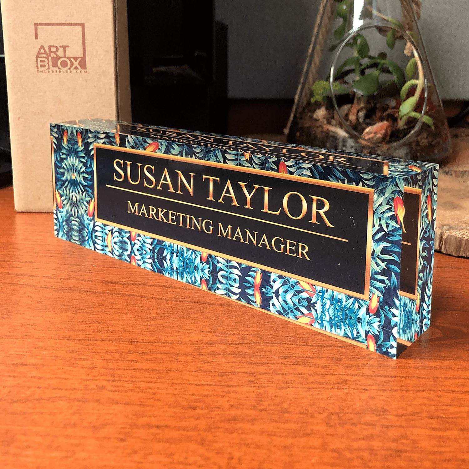 Amazon Artblox Office Desk Name Plate Personalized Custom Name 