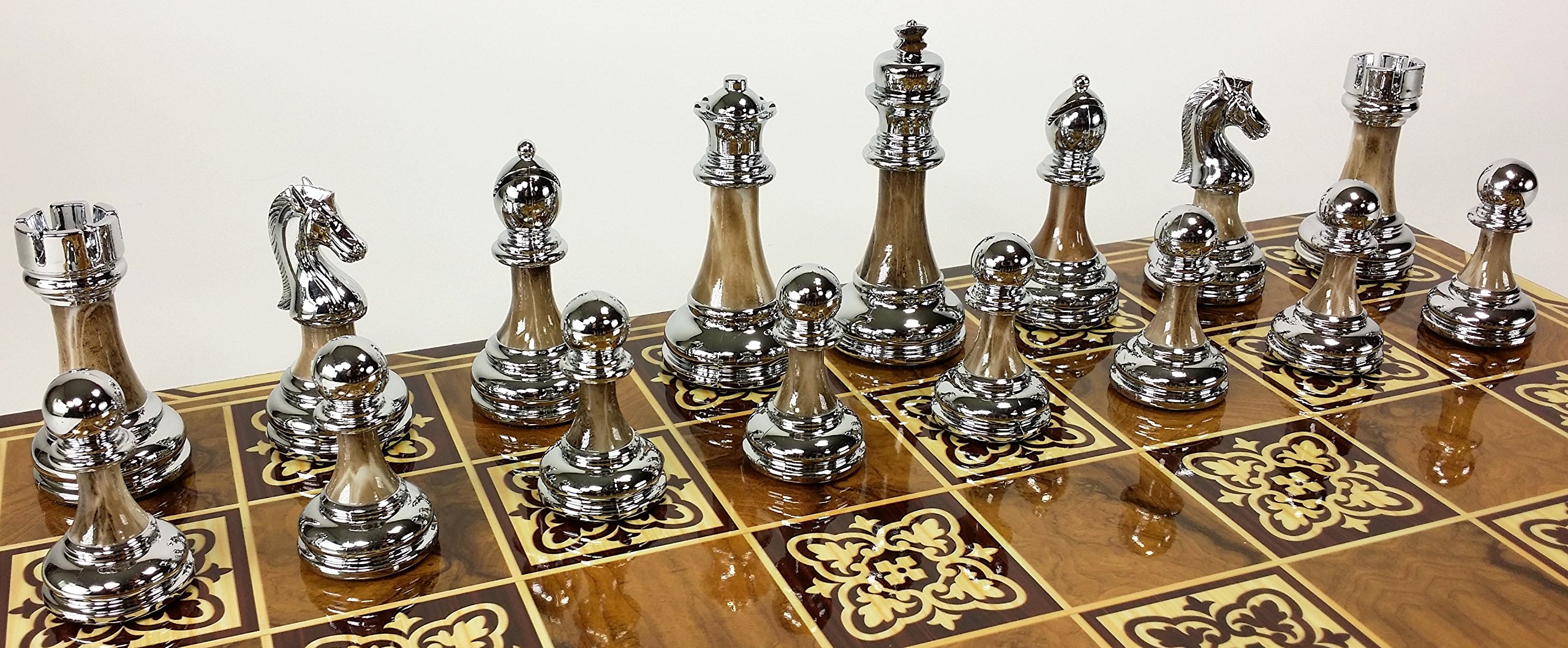 Mua Staunton Chrome & Black Chrome Pro Plastic Chess Men Set W 17 ...