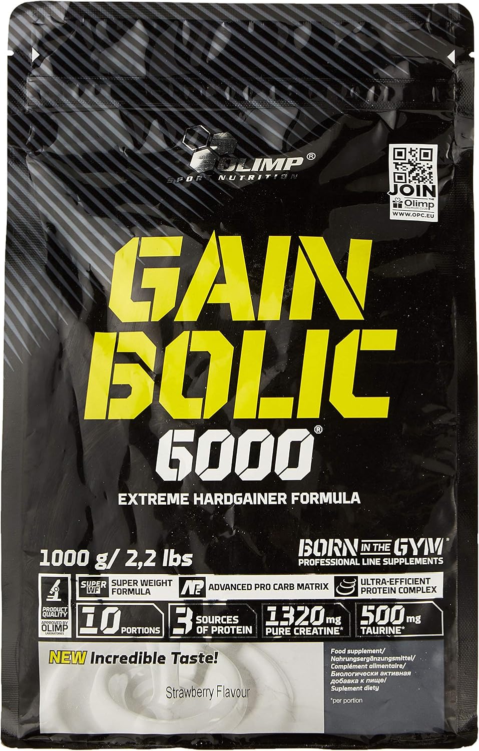 Olimp Gain Bolic 6000 Bag Mass Gainer Supplement, Strawberry 1kg – BigaMart