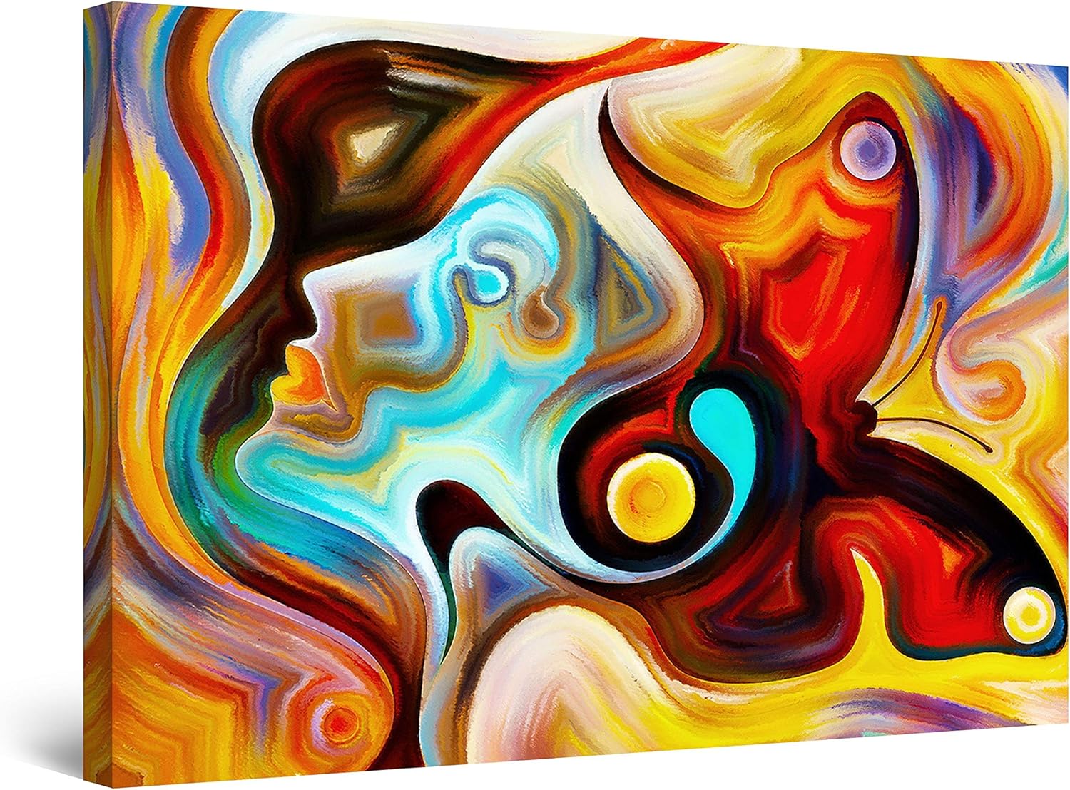 Startonight Quadro su Tela Volto di Donna Colorata Simona, Grandi ...