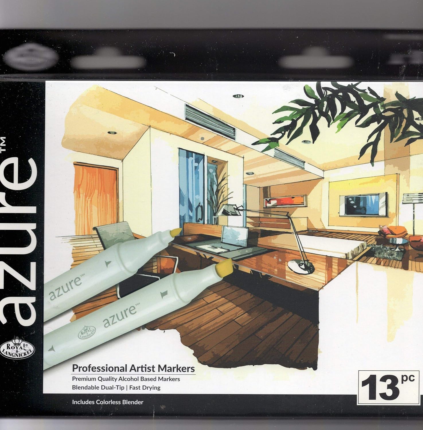 Royal and Langnickel Azure Marker Set 13/Package – Basic Colours – BigaMart