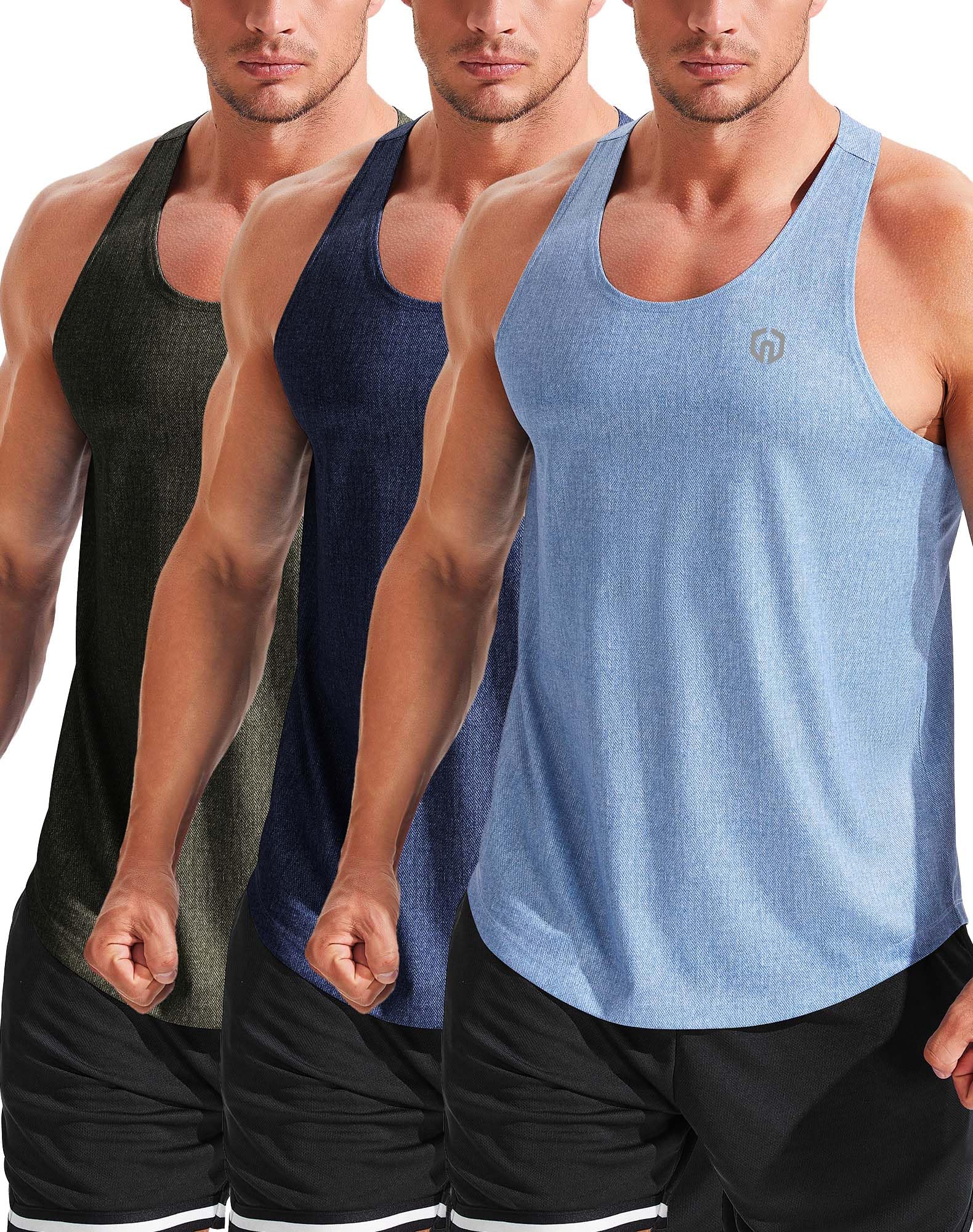 NELEUS Men's Workout Running Tank Top Sleeveless Gym Athletic Shirts ...