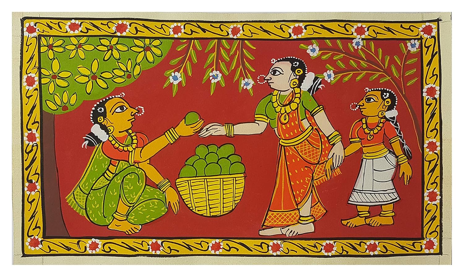 Cheriyal Nakash Painting (Canvas Cloth, 7 inch x 11 inch, CHPL015 ...
