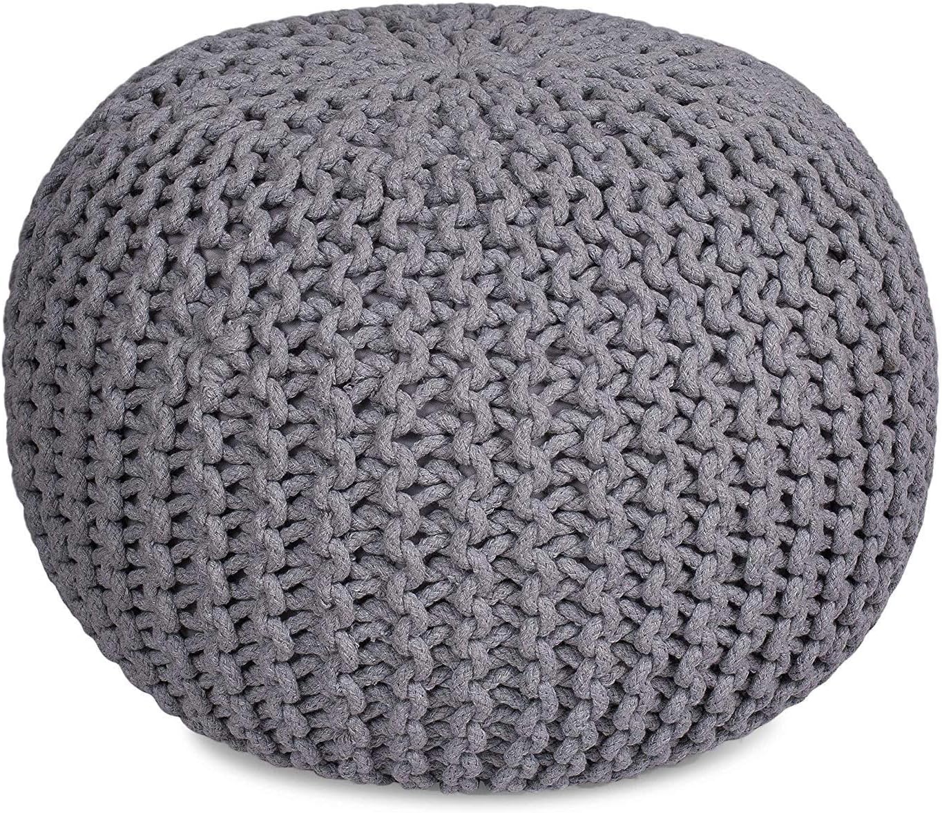 RAJRANG BRINGING RAJASTHAN TO YOU Large Grey Pouffe - (60x42 cm) Pouf ...
