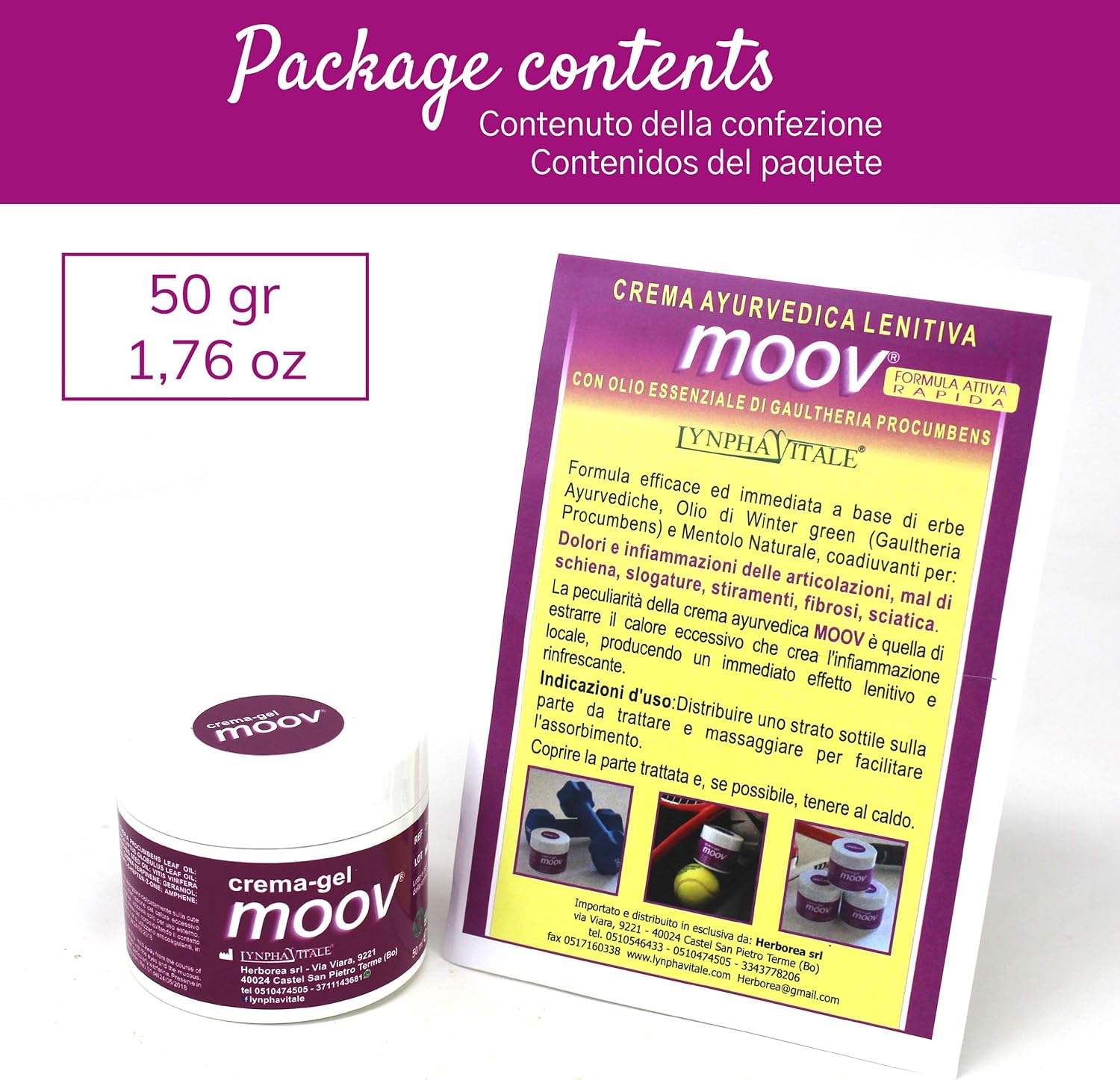 Moov Cream Gel 50 ml – Pain Reliever Ideal for: – sprains – Bruises ...