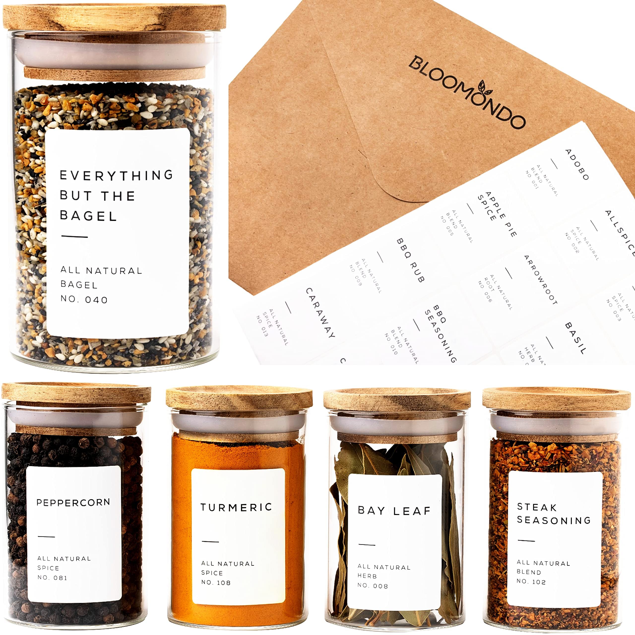 Mua Bloomondo 160 Waterproof Spice Jar Labels Preprinted 2.1x1.6in ...