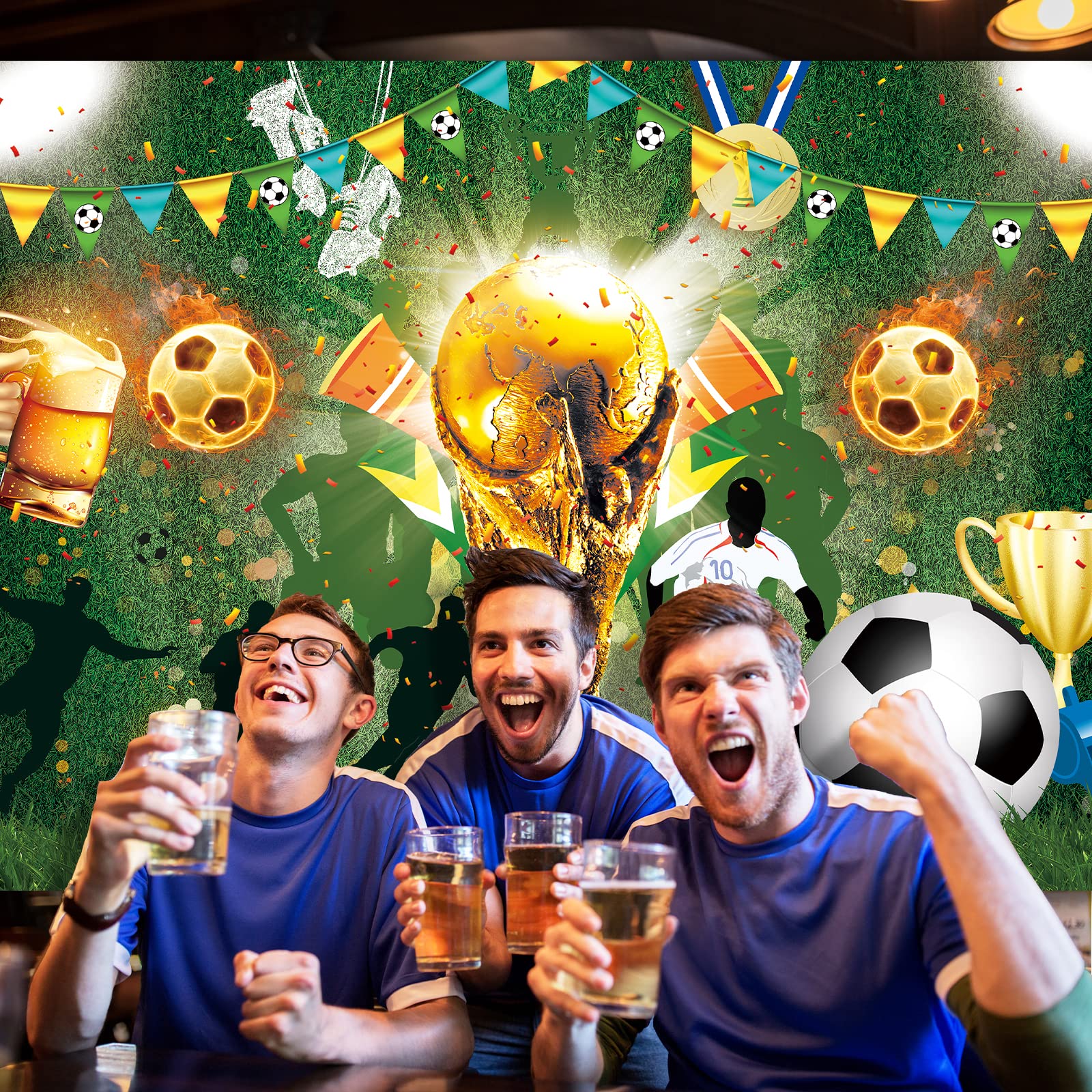 Mua Soccer Backdrop,7x5FT Football Backdrop World Cup Backdrop Football ...