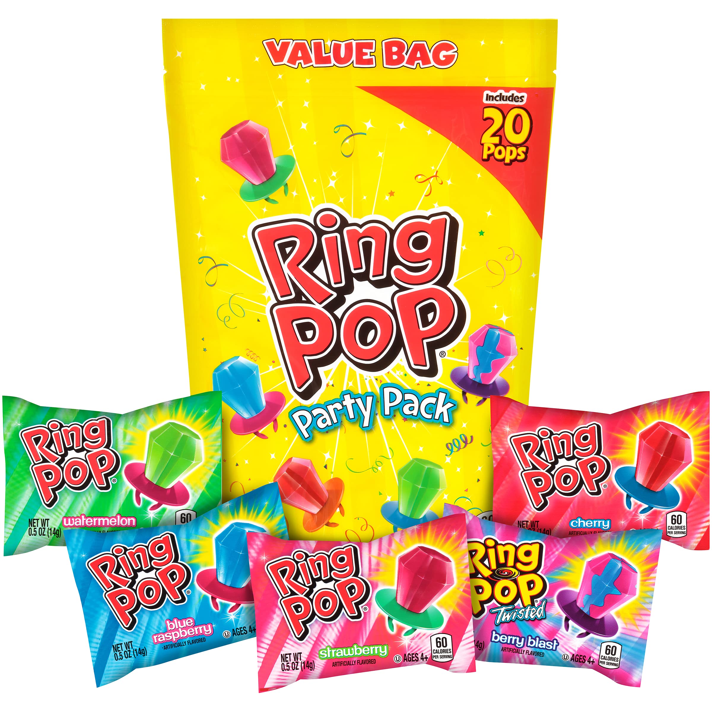 Mua Individually Wrapped Bulk Lollipop Variety Party Pack – 20 Count ...