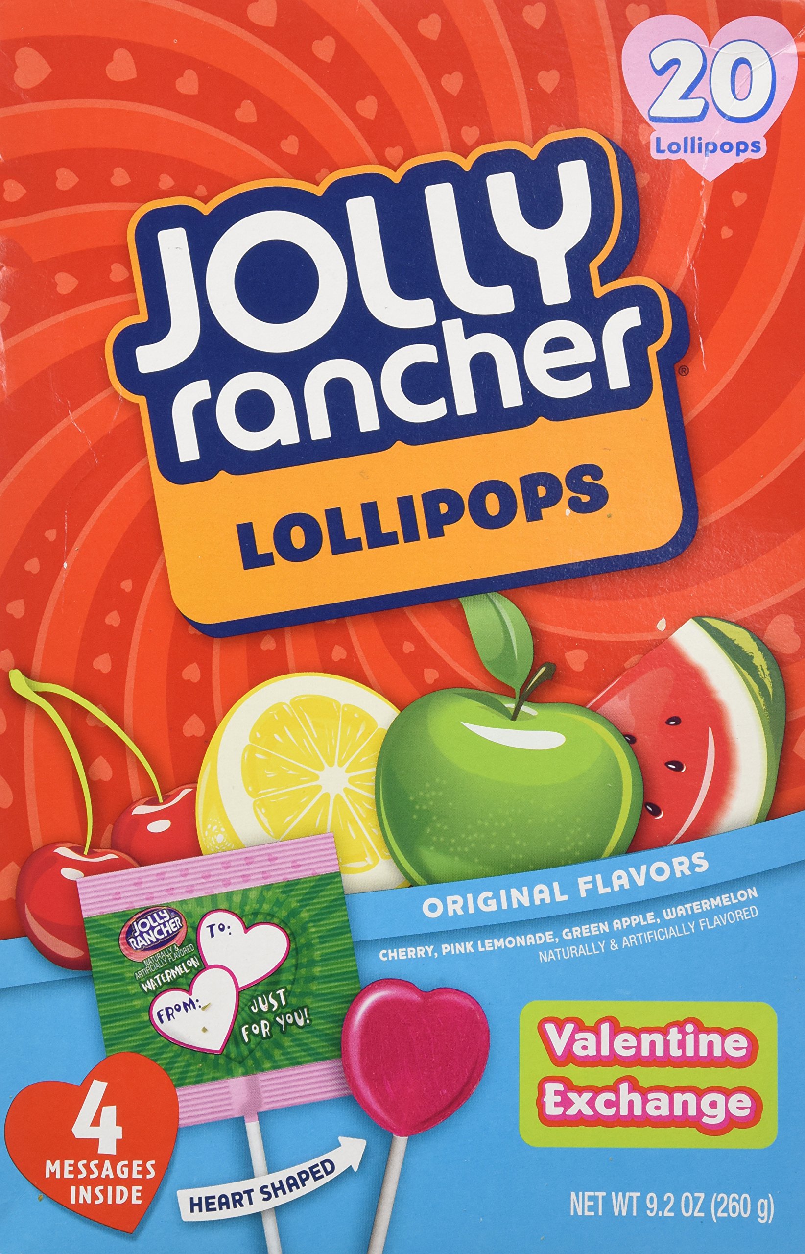 Jolly Rancher Valentine Lollipops