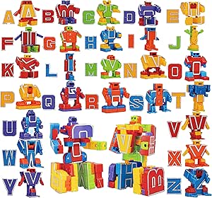 Amazon.com: Alphabet Robots Toys for Kids, ABC Learning Transformers ...