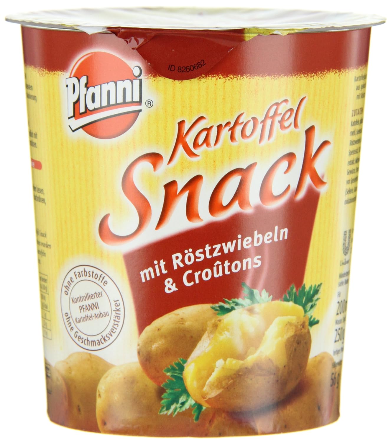 Pfanni Kartoffelsnack mit Röstzwiebeln & Croutons, 4er-Pack (4 x 56 g ...