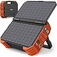 Amazon.com: BROWEY Portable Power Station 1000W with Built-in Solar Panel, 614WH/192000mAh ...