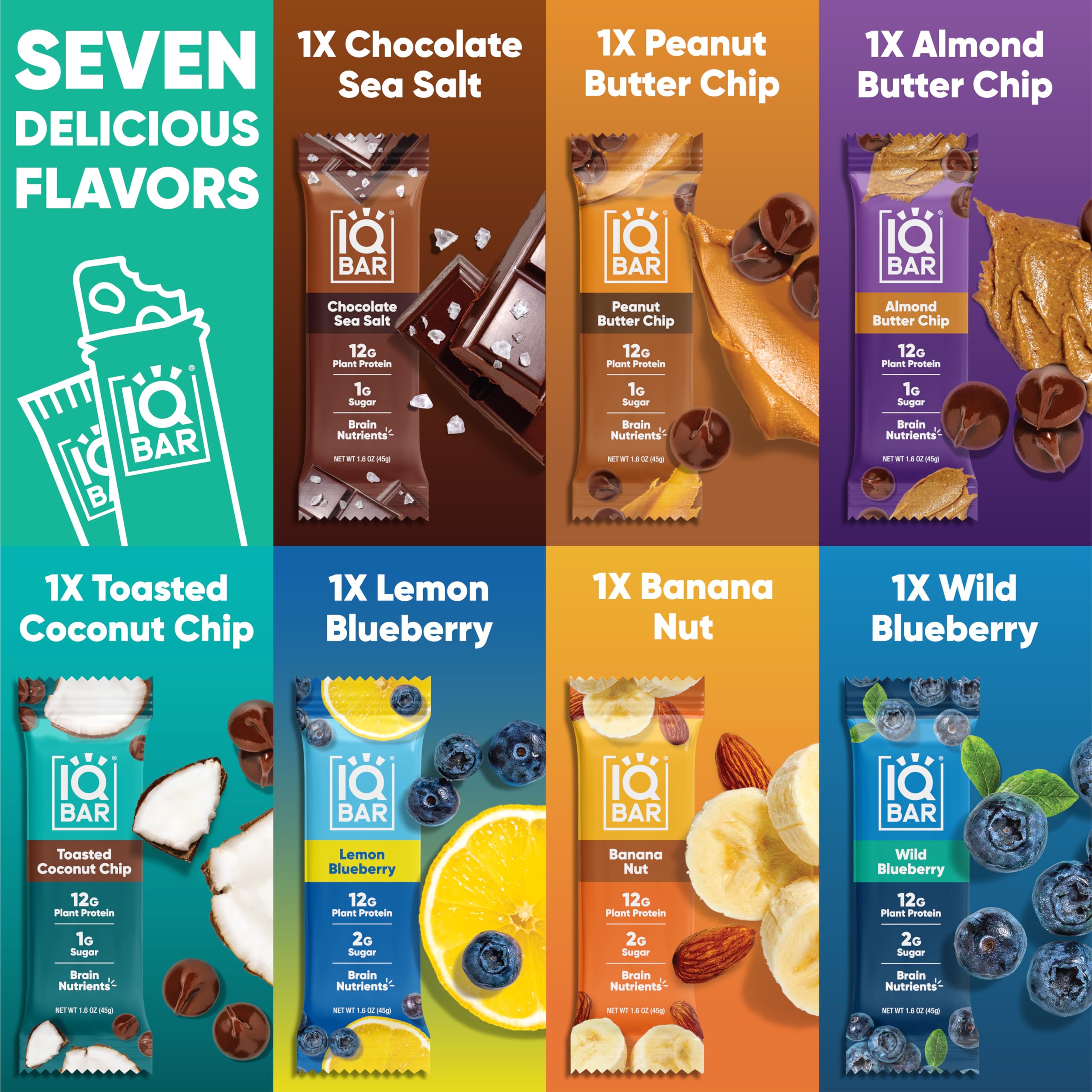 Mua IQBAR Brain and Body Keto Protein Bars - 7 Count Sampler Low Carb ...