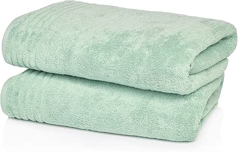 Amazon.com: Joy Mangano Supreme Stretch 2 Jumbo Bath Soft Mint Towel ...