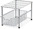 SimpleHouseware Stackable Under Sink Cabinet Sliding Basket Organizer ...