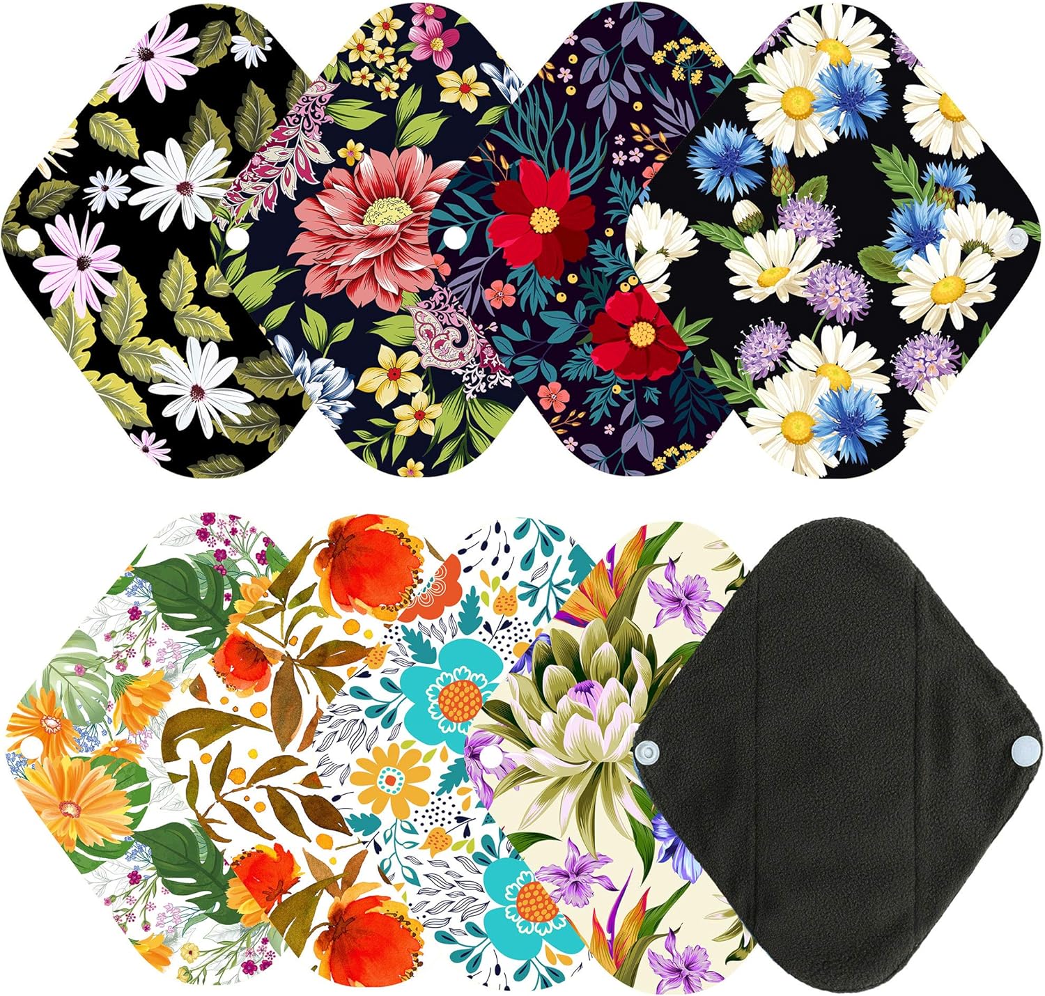 Amazon.com: 7pcs Pack Cloth Pads Including 1pc Mini Wet Bag +6pcs 8 ...