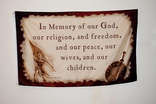 Captain Moroni's Title of Liberty Flag: Amazon.co.uk: Garden & Outdoors
