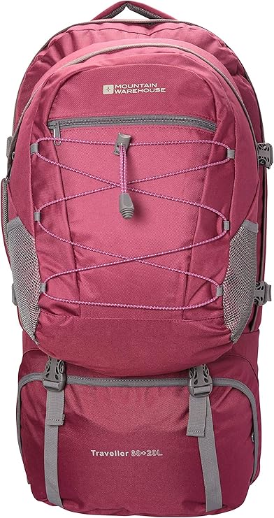Amazon.com : Mountain Warehouse Traveller 60 + 20L Travel Backpack ...