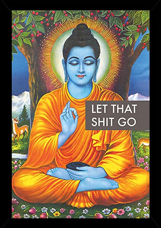 Amazon.com: Let That Shit Go Poster (36x24) in a Black Poster Frame ...