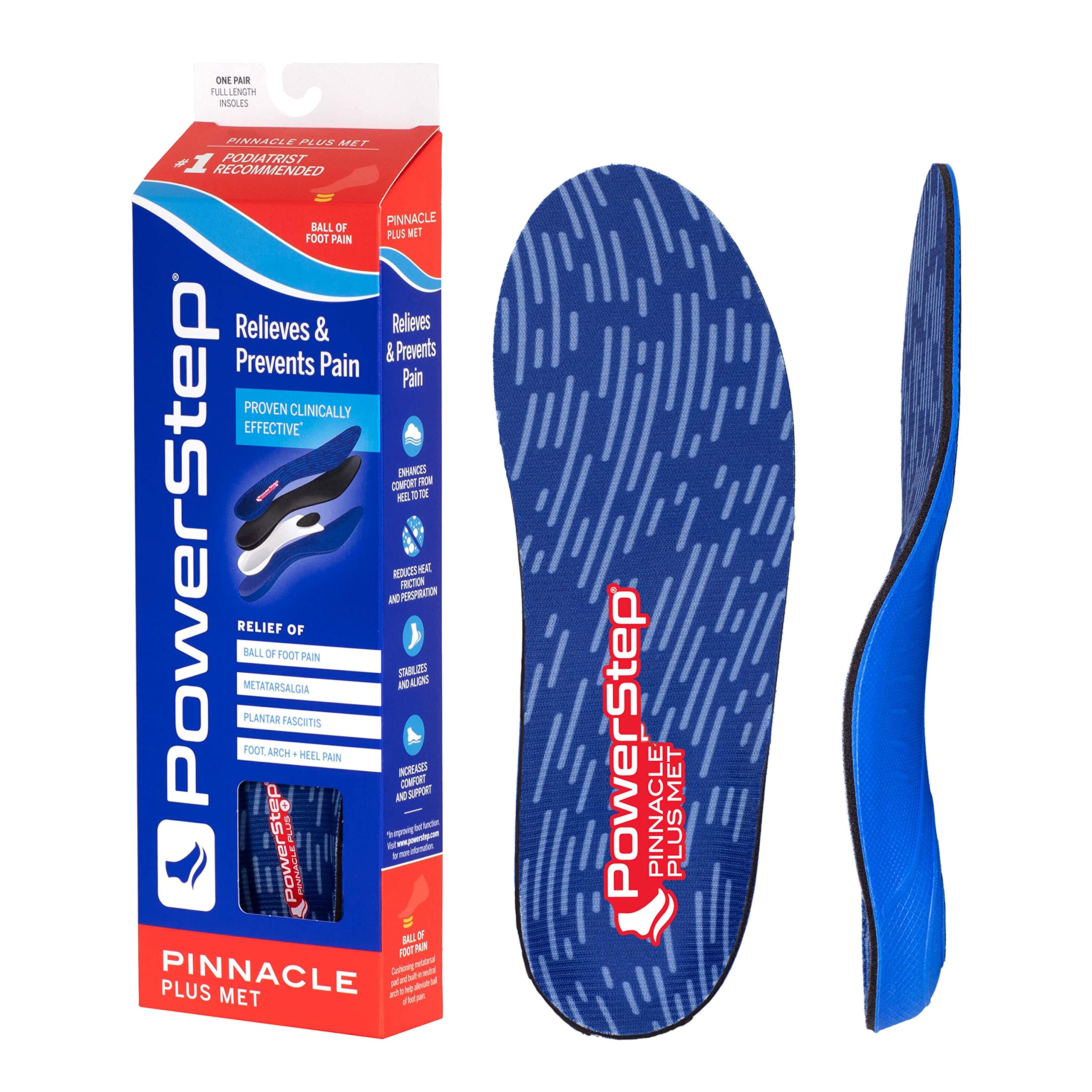 Mua PowerStep Pinnacle Plus Ball of Foot Pain Relief Orthotics - Shoe ...