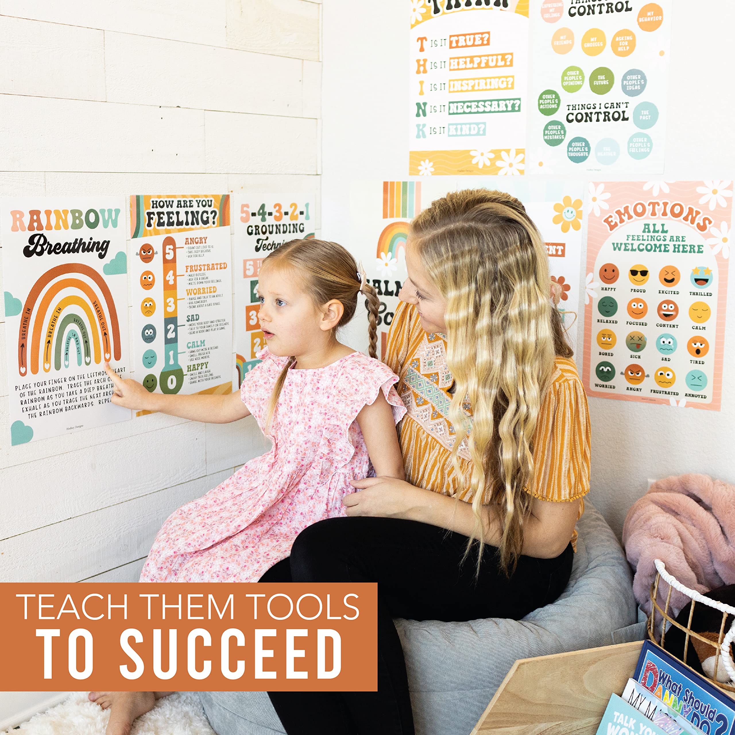Mua Hadley Designs 8 Retro Calming Corner Classroom Posters Preschool ...