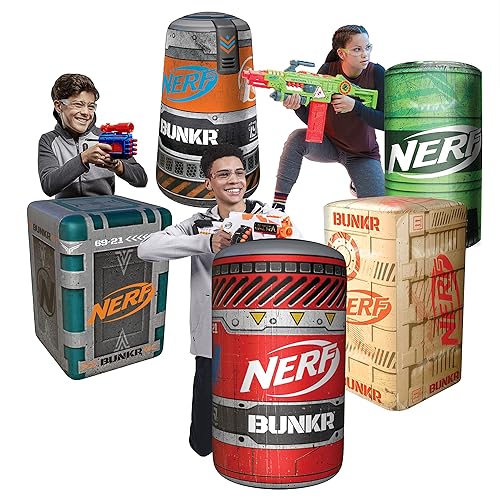 NERF BUNKR Officially Licensed Stadium Pack Inflatable Battlezone – 5 ...