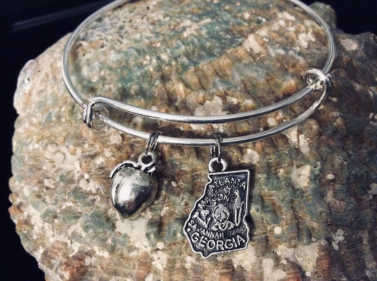 Amazon.com: Georgia Jewelry Expandable Charm Bracelet State Georgia ...