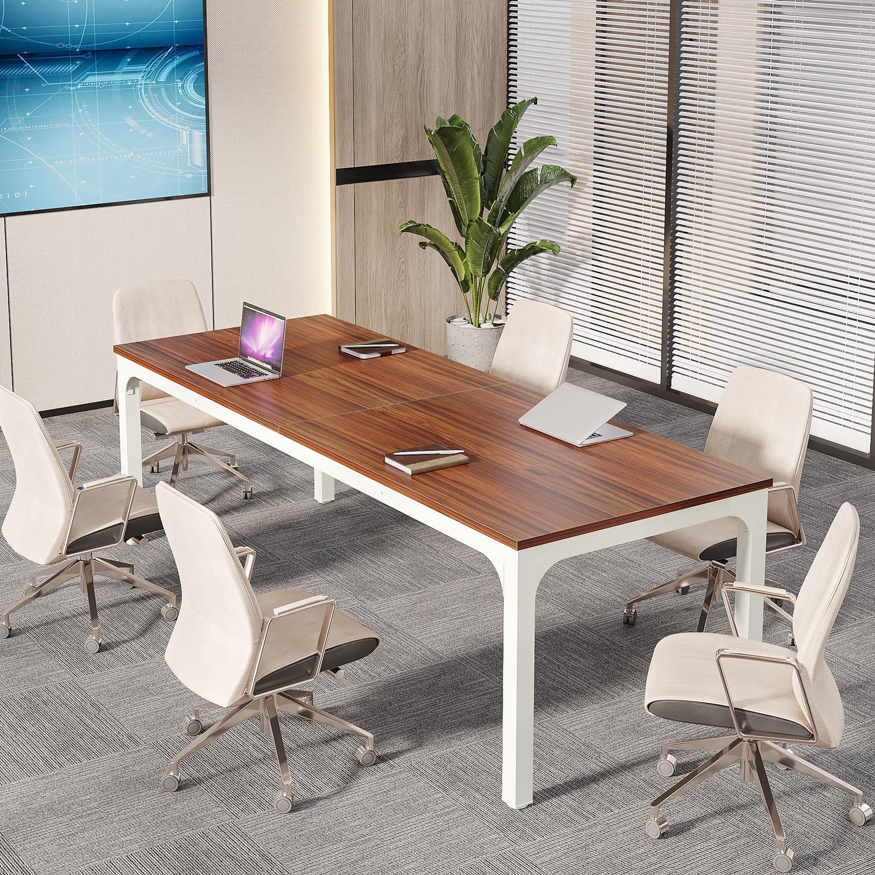 Tribesigns 6.5 FT Conference Room Table, 78.74" W X 27.56" D Large ...