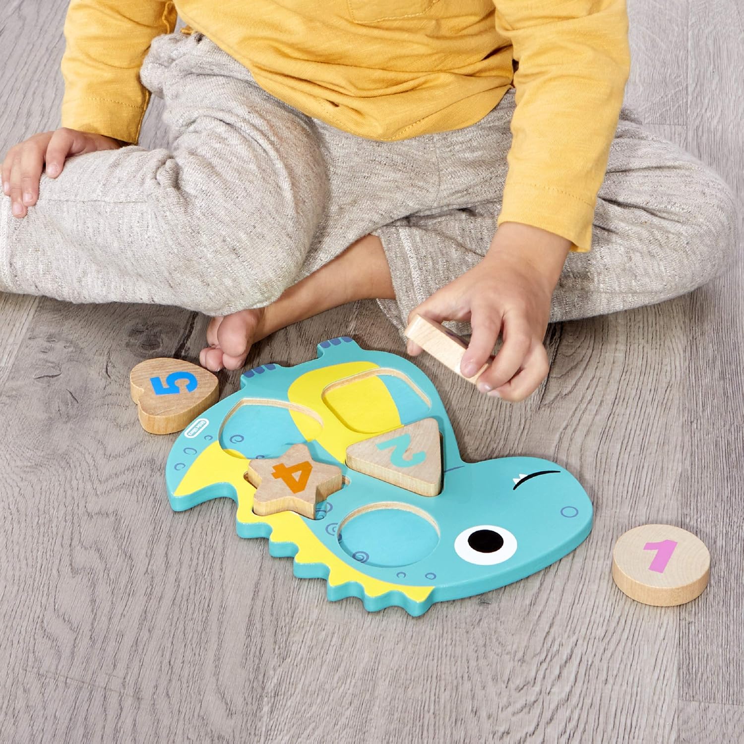 Little Tikes Wooden Critters Number Puzzle – With 5 Reversible Numbered ...