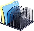 Amazon.com : Metal Desktop File Organizer, 6 Vertical Compartment Metal ...