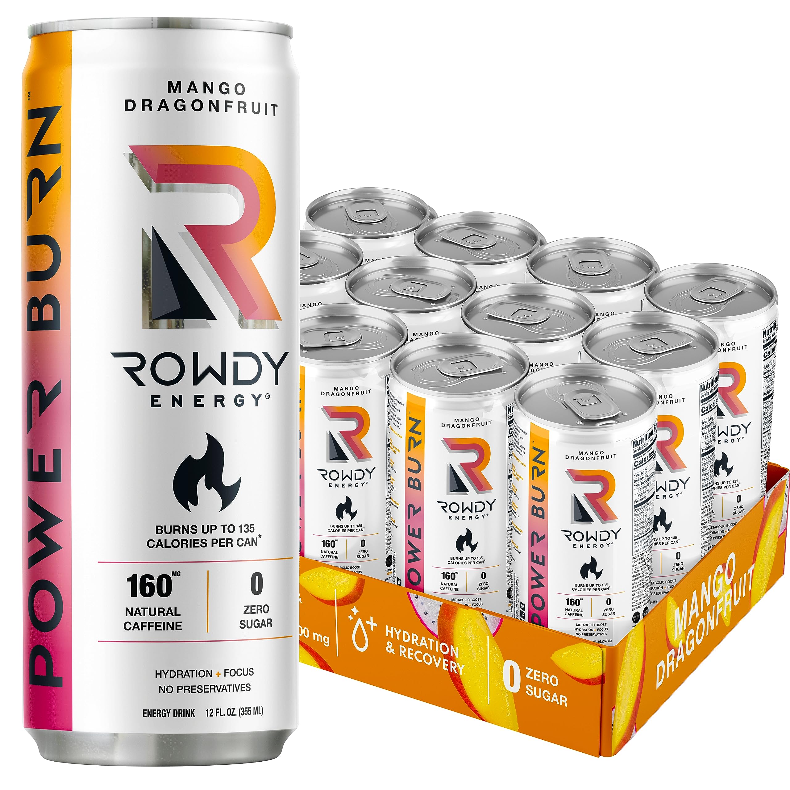 Mua Rowdy Energy Power Burn, Mango Dragonfruit Sugar Free Energy Drink ...