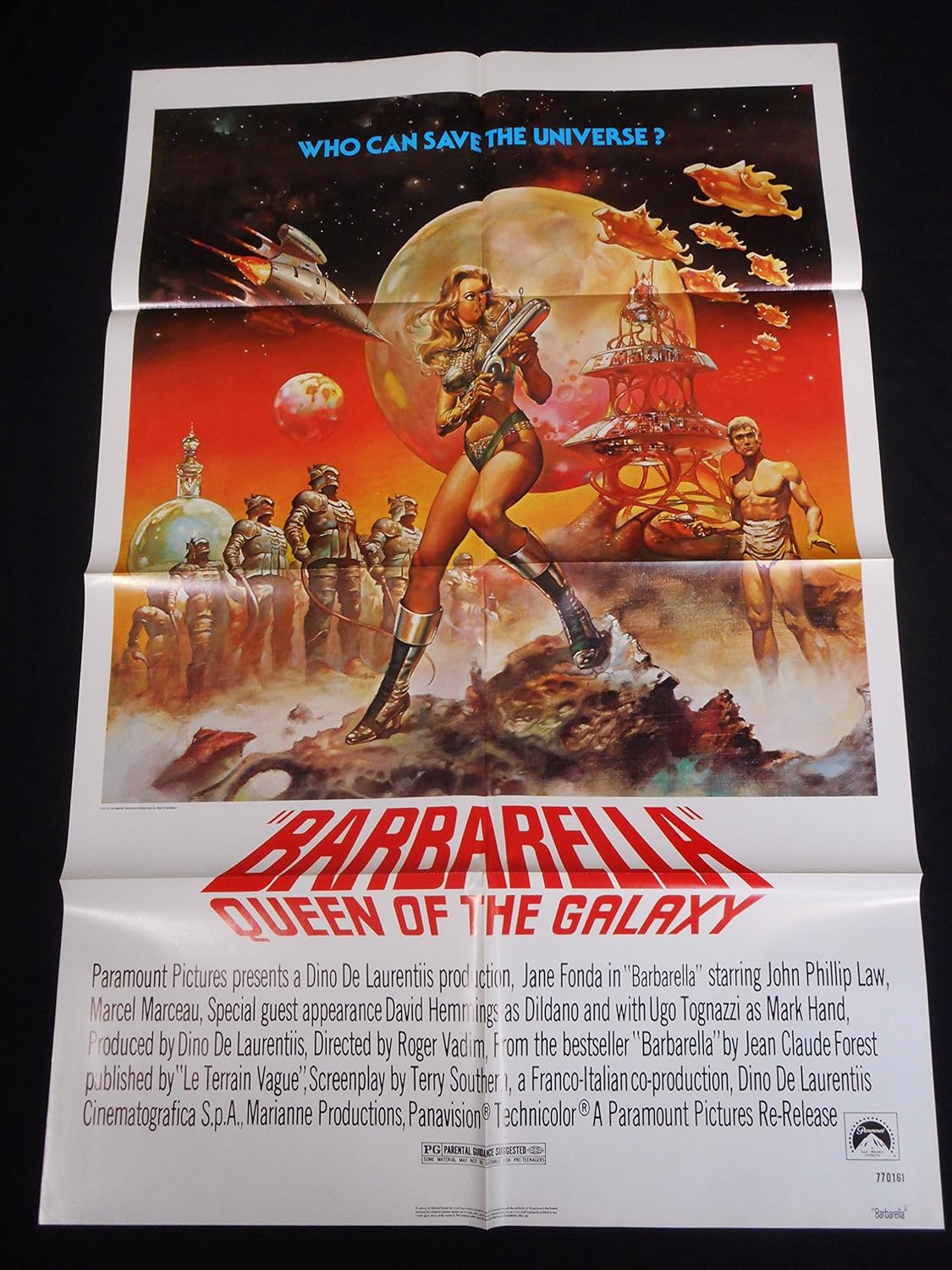 BARBARELLA R-1977 - JANE FONDA - SCI-FI ONE SHEET - BORIS VALLEJO ...
