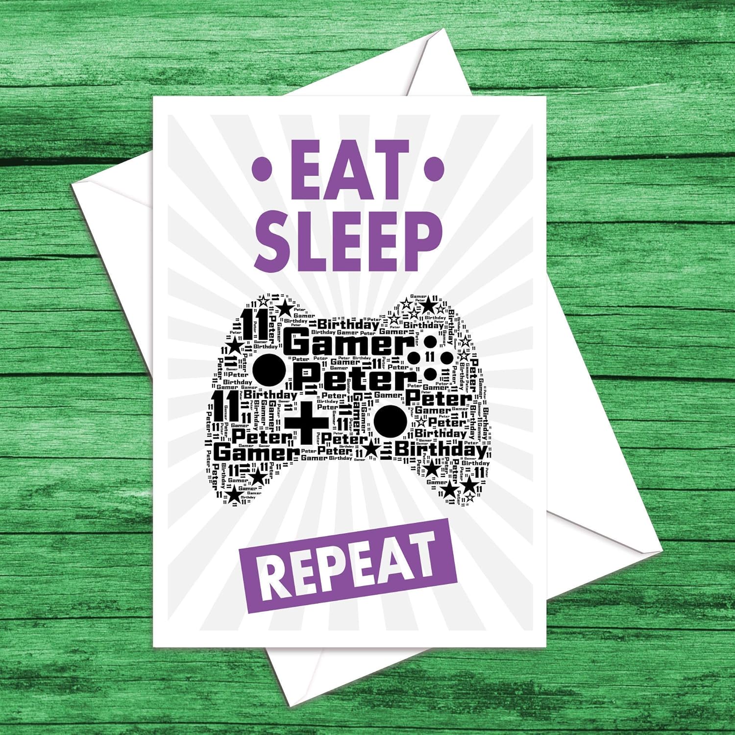 Personalised Computer Gaming Birthday Card for Gamers (fans of console ...