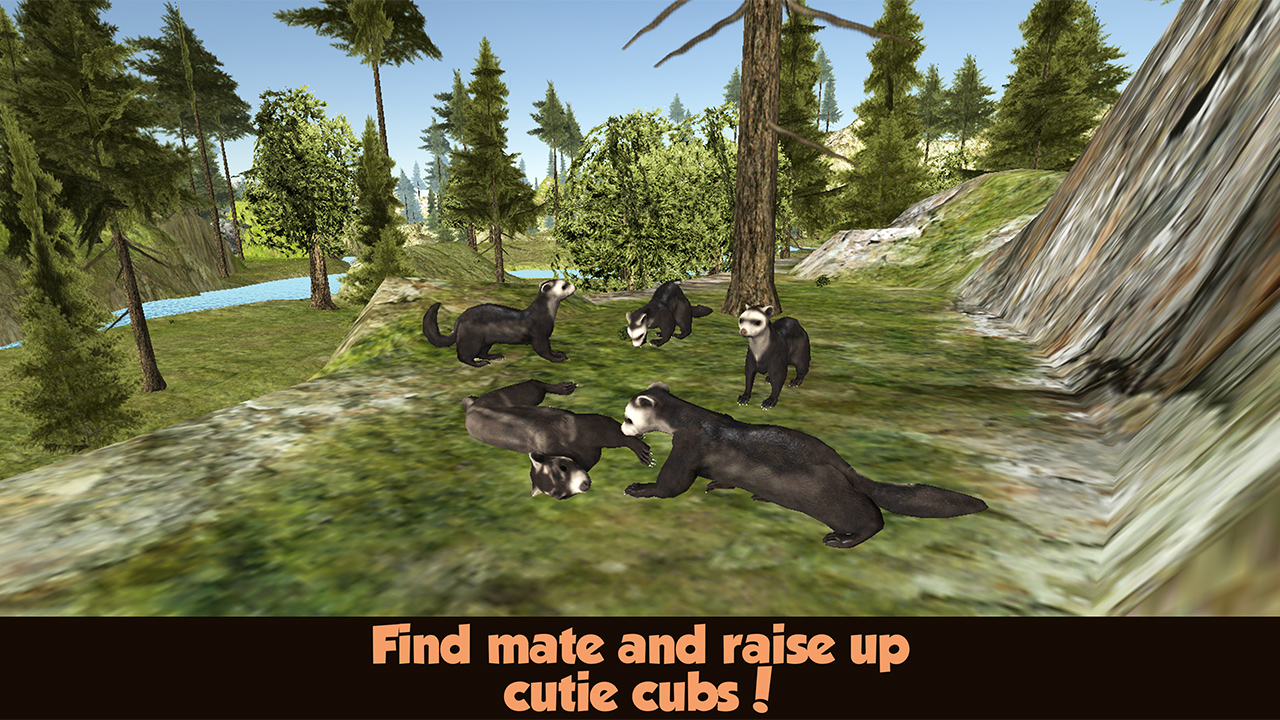Forest Ferret Survival Simulator 3D: Wildlife Animal Weasel Game:Amazon ...