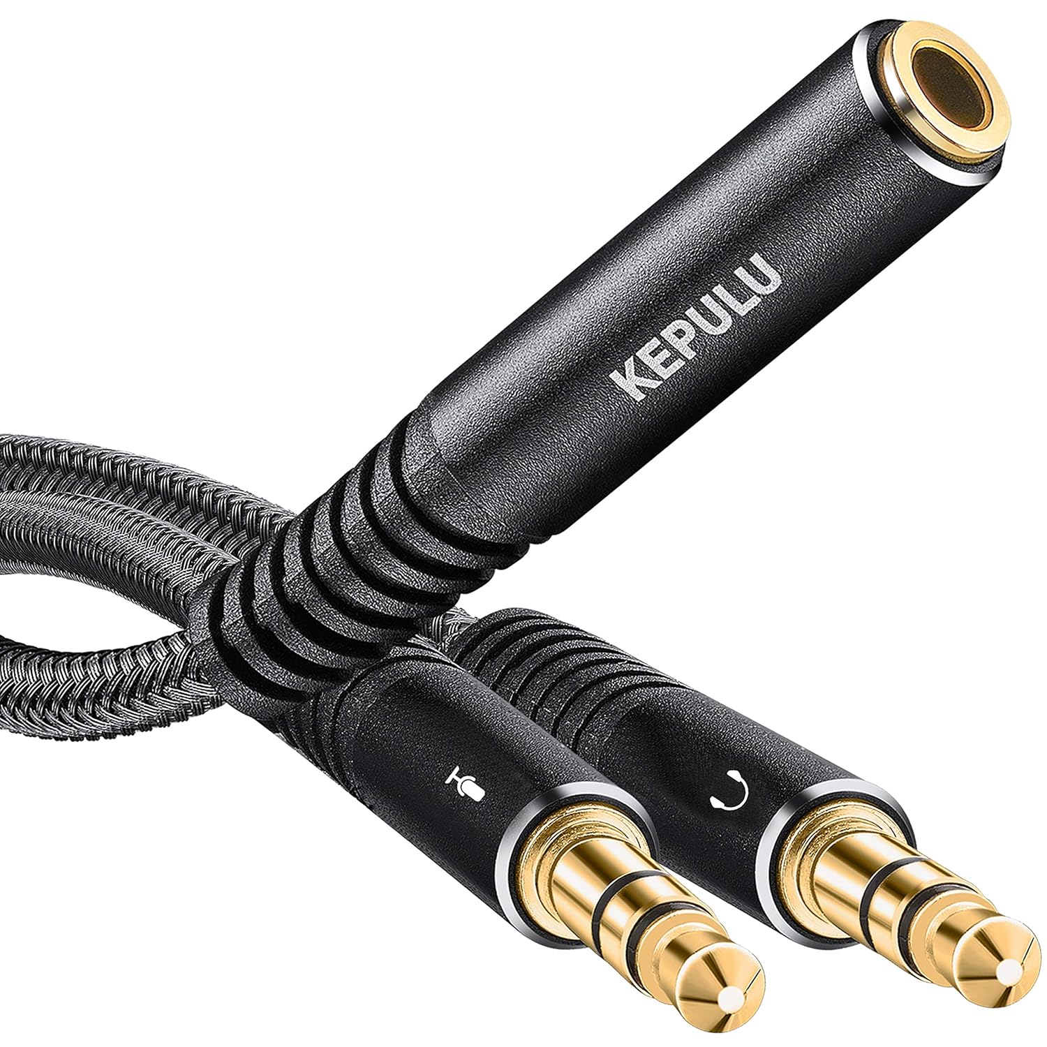 Amazon.com: KEPULU Headset Splitter Mic Headphone Adapter, ProAudioLine ...