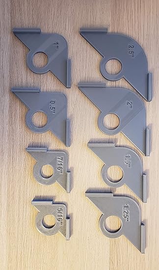 8 Piece Corner Radius Template Set for Routers, Woodworking Corner ...