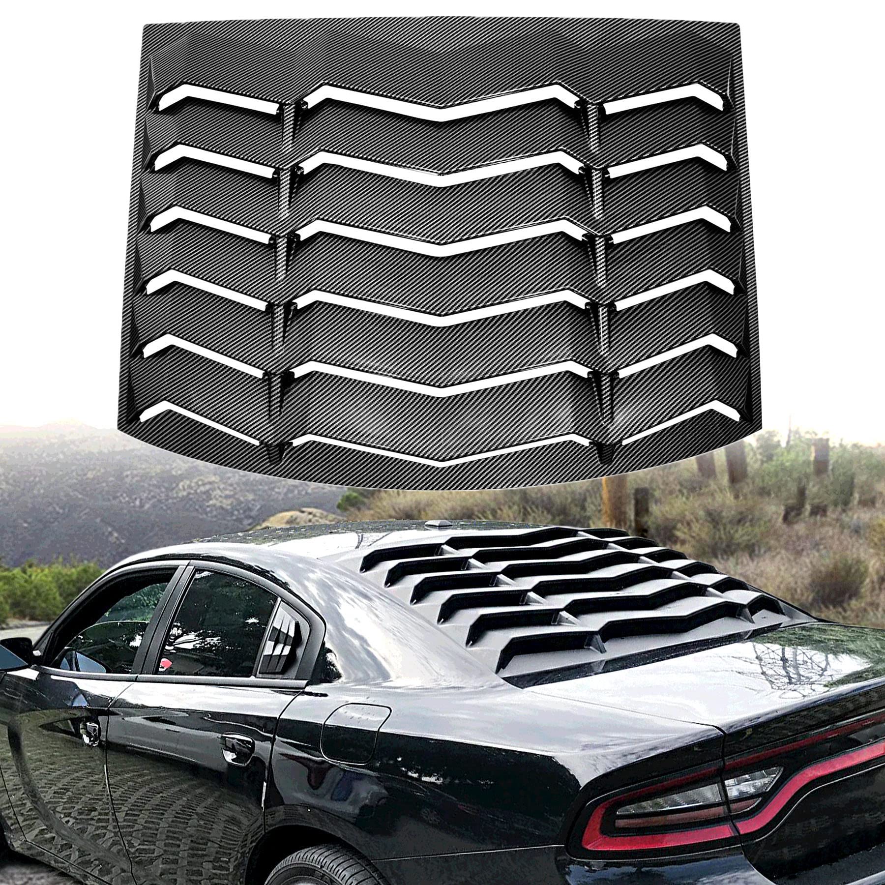 Mua LE-JX Carbon Fiber Print Rear Window Louver Cover, Lambo Style ...