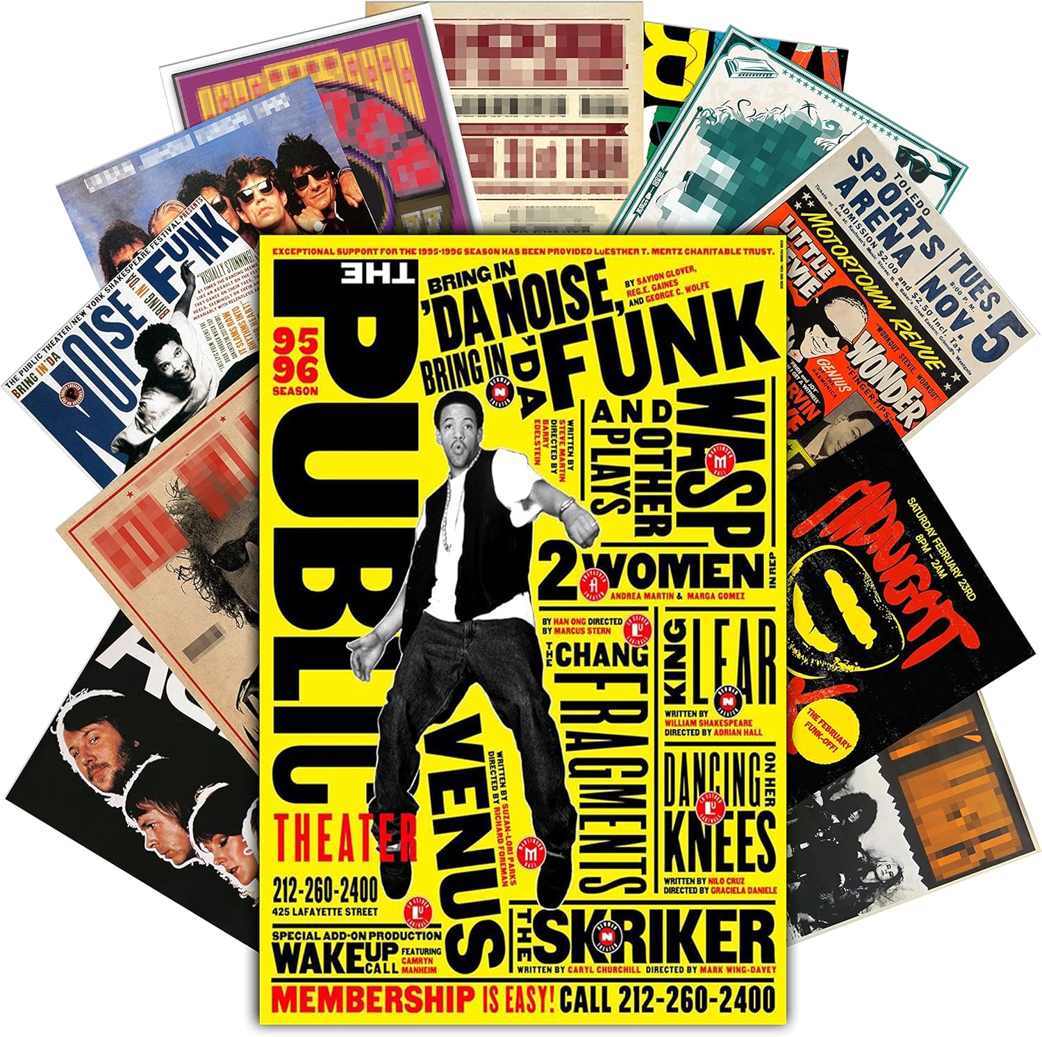 HK Studio Vintage Posters of Music Band | Self-Adhesive Vinyl Decal ...