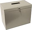 Cathedral Metal A4 File Box - Silver: Amazon.co.uk: Office Products