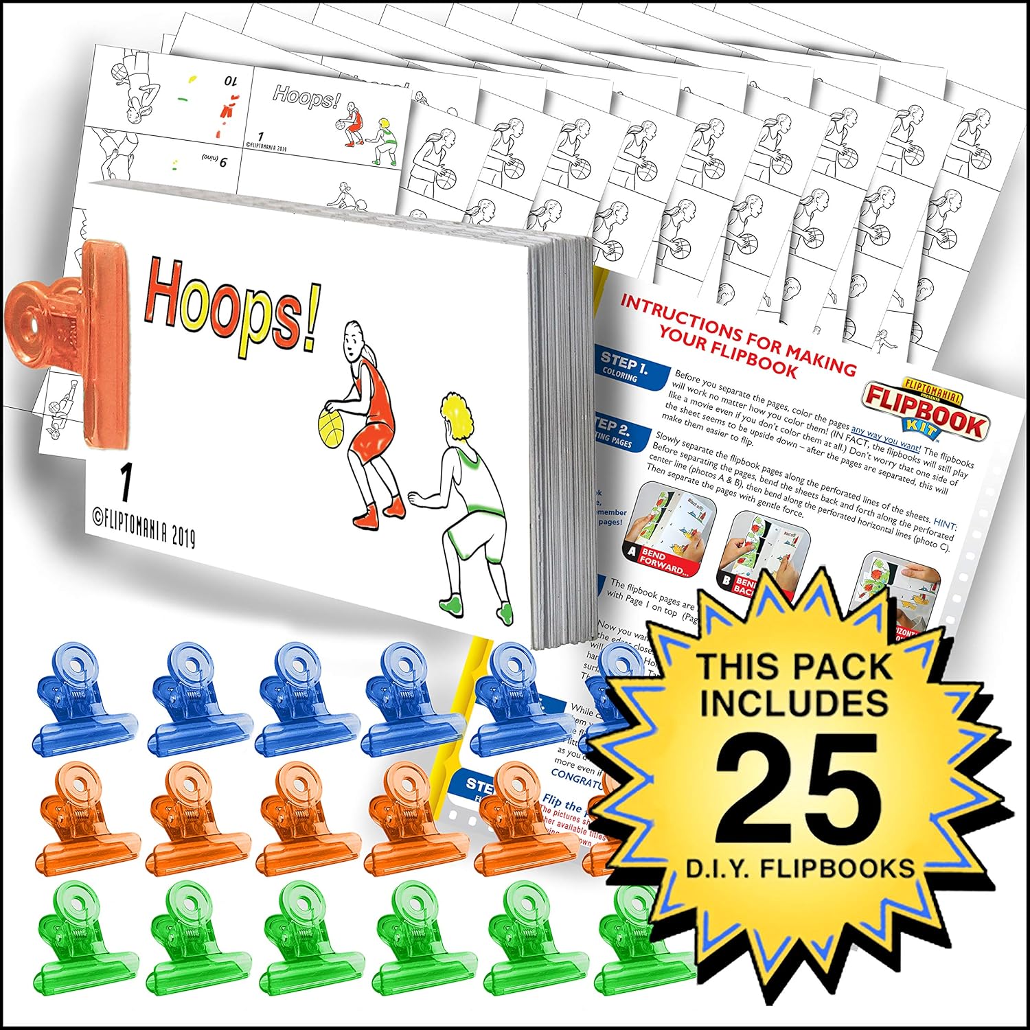 Amazon.com: Fliptomania Basketball Flipbook Animation Activity Pack ...
