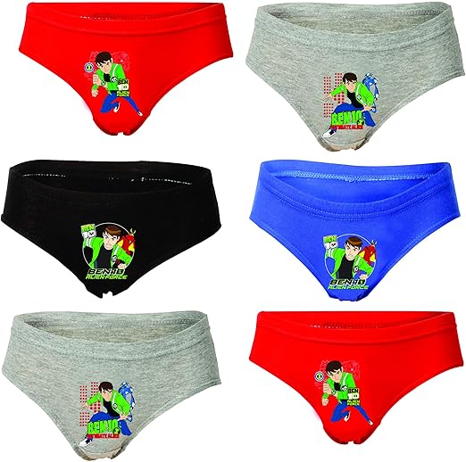 Buy BODYCARE Boy's Cotton Ben 10 Printed Briefs Pack of 6 at Amazon.in