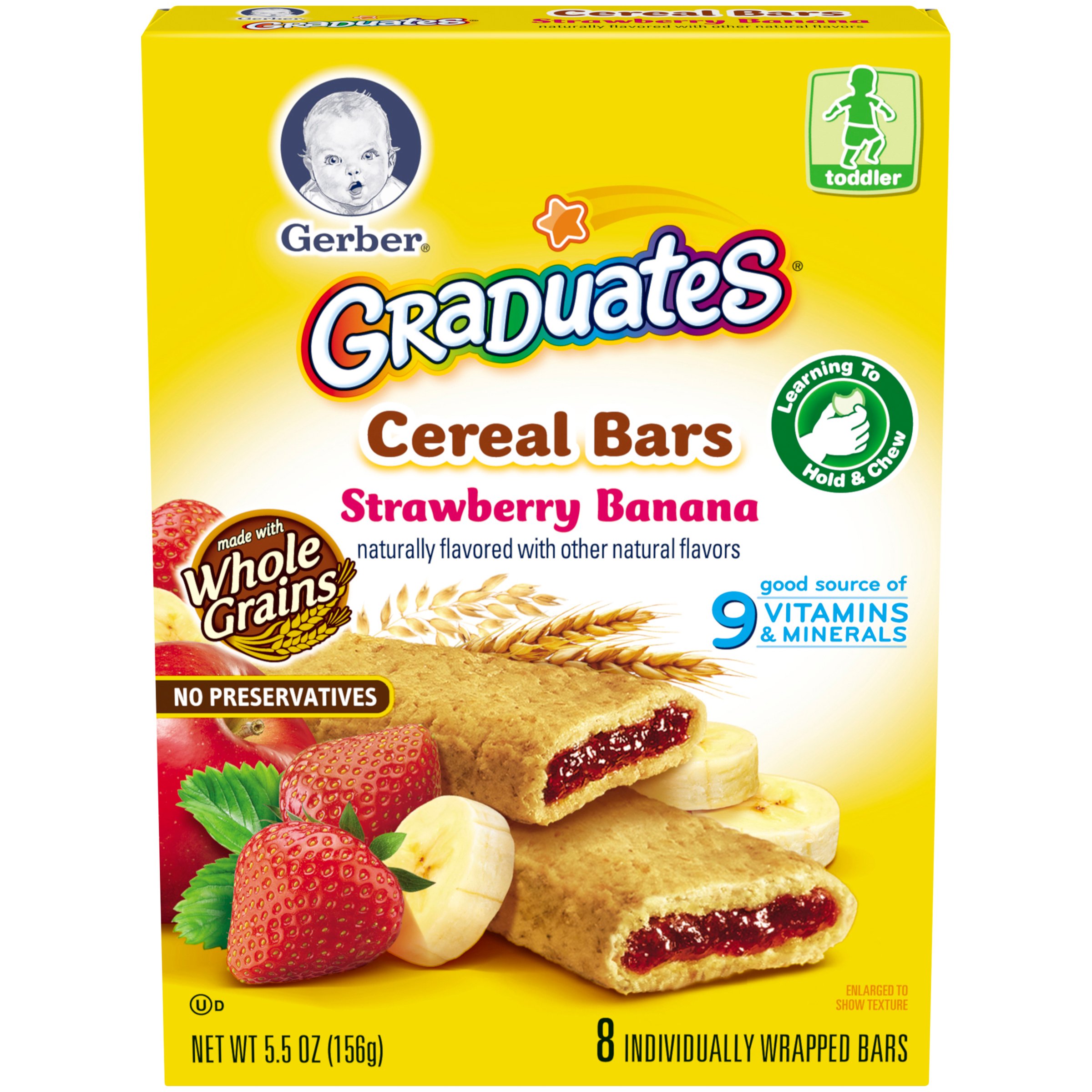 Amazon.com: Gerber Graduates Cereal Bars, Apple Cinnamon, 8 Count: