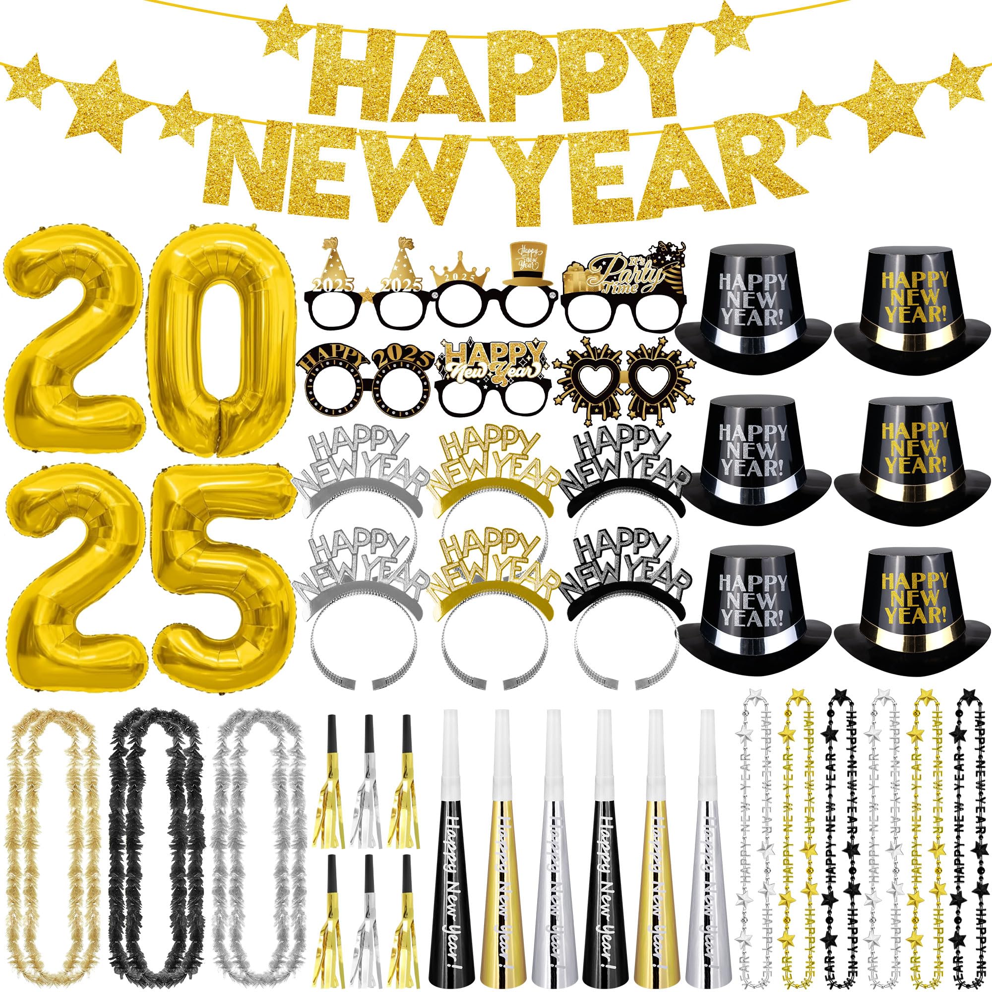 DMIGHT New Years Eve Party Supplies 2025, New Years Decorations, Party ...