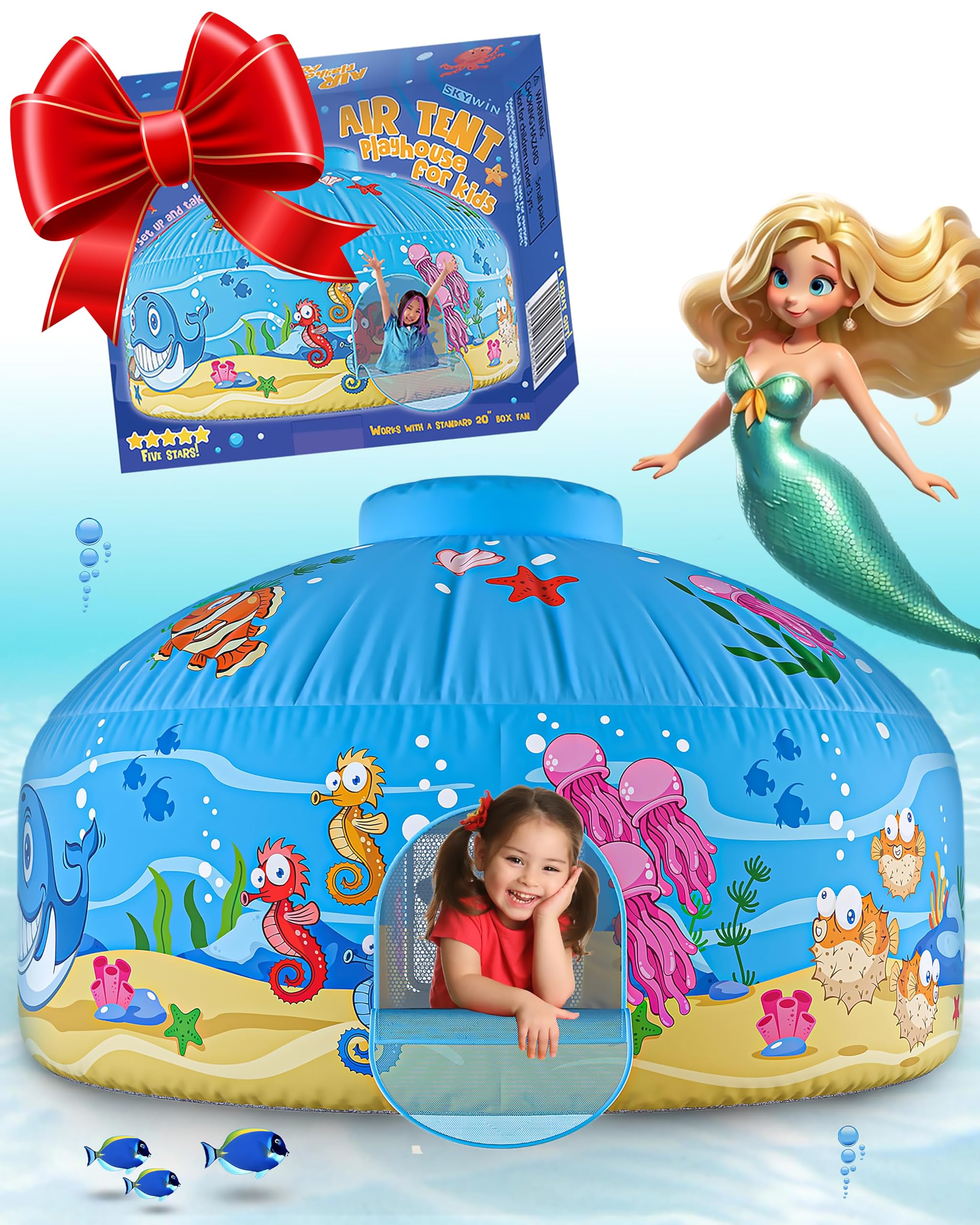 Skywin-Air Tent for Kids, Inflatable Tent for Kids, Playhouse with Door ...