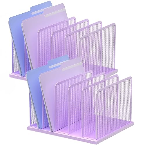 Kuntine.B Desk File Organizer Upright Mesh Desktop Organizer File ...
