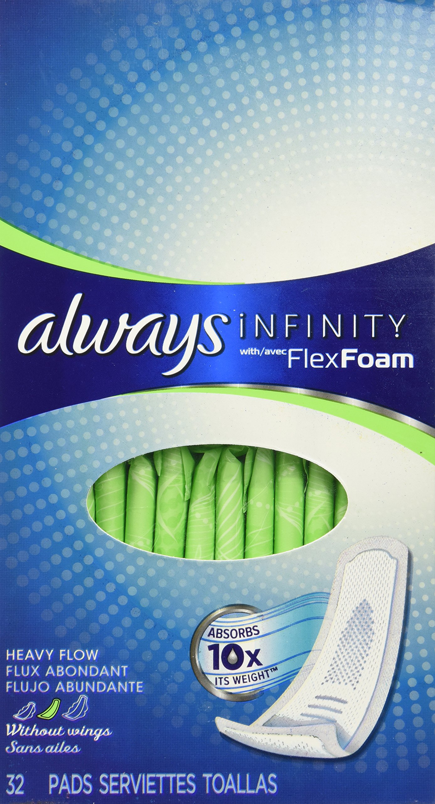 Amazon.com: Always Infinity Feminine Pads without Wings, Super ...
