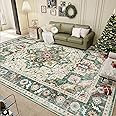 Amazon.com: Vamcheer Washable Area Rug 6'x9' - Green Vintage Area Rugs ...