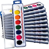 Amazon.com: Watercolor Paint Sets for Kids - Bulk Pack of 12, 8 ...