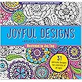 Joyful Designs Adult Coloring Book (31 stress-relieving designs): Joy ...